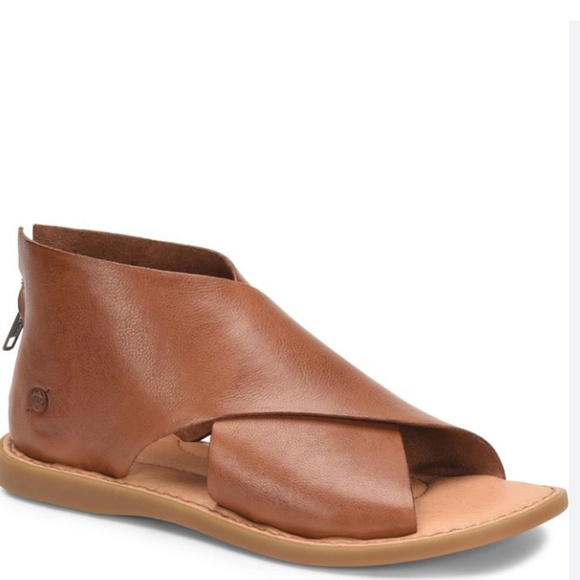 Born | Shoes | Born Iwa Brown Leather Womens Flat Wrap Shoe Size 7 ...